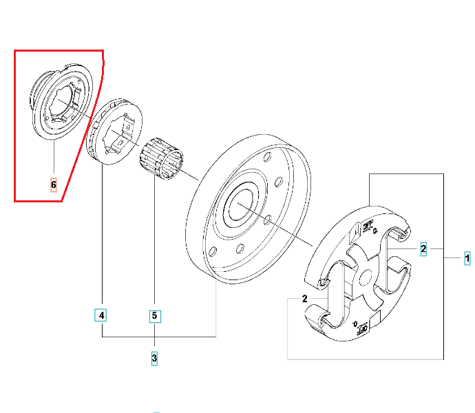 Ślimak pompy oleju pilarki Husqvarna 545 Mark II/550XP Mark II